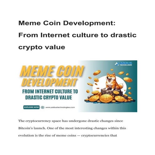 Memecoin development solutions | PDF