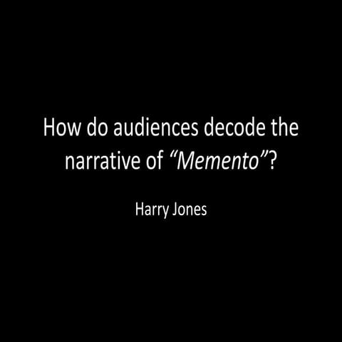 Memento essay | PPT