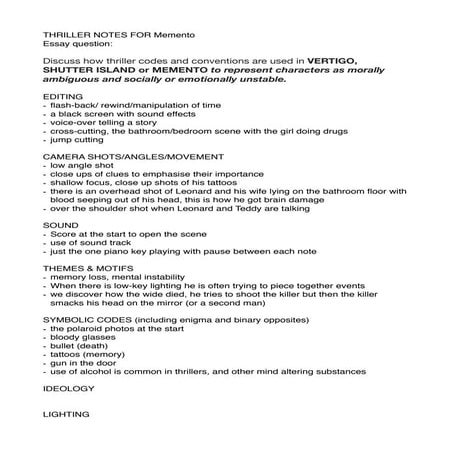 Memento notes pages | PDF