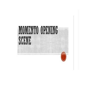 Memento opening scene | PPTX