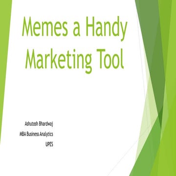 Memes a handy marketing tool | PPTX