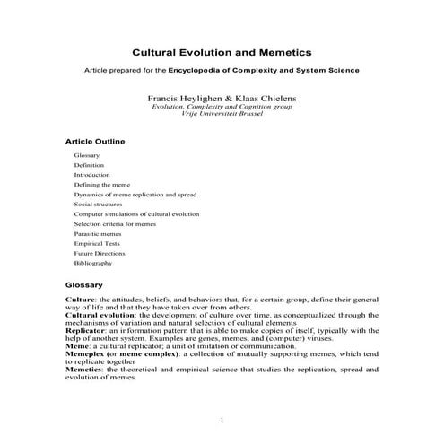 Memetics springer | PDF