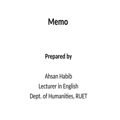Memo & Circular | PDF