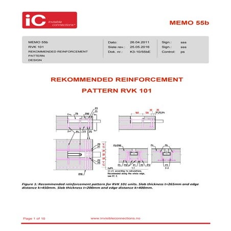 Memo 55b-rvk-101-rekommended-reinforcement-pattern | PDF