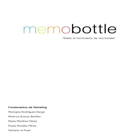 Proyecto 1. MKT&Design : Botella reutilizable Memobottle . GIDIDP-ULPGC ...