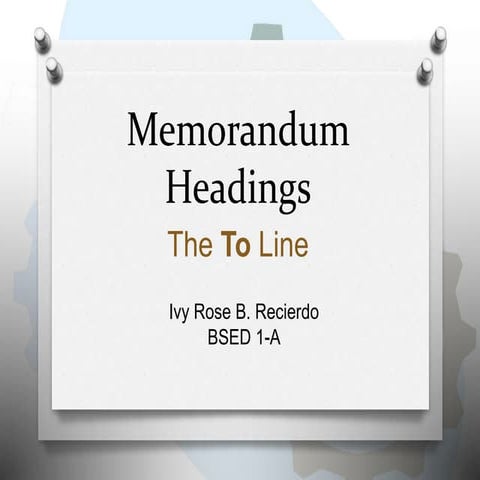 Memorandum | PPT