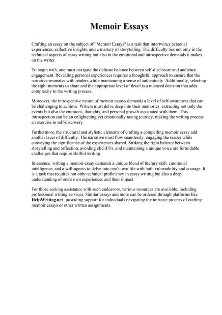 Memories Essay.pdf