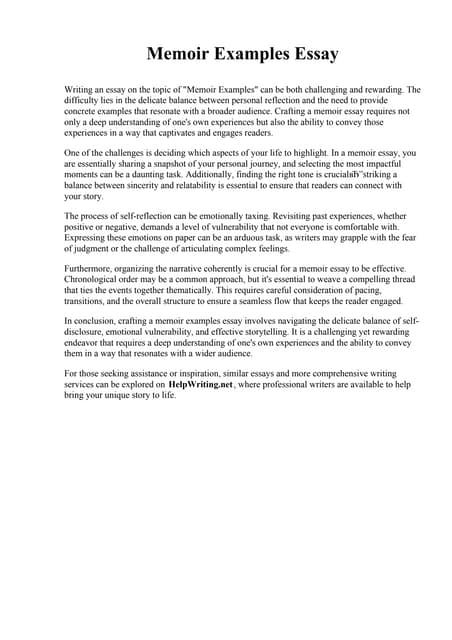 Memorable Experience Essay Example.pdf