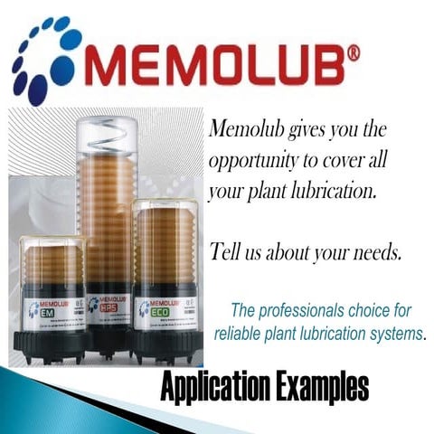 Memolub applications 2017 | PPT