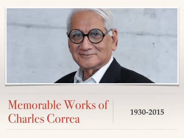 CHARLES CORREA . pdf | PDF