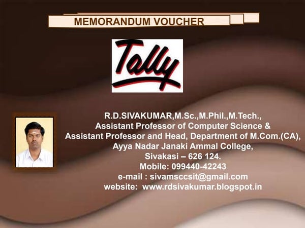 RECEIPT VOUCHER F6 In Tally R D Sivakumar receipt-voucher-f6-in-tally-r-d-sivakumar