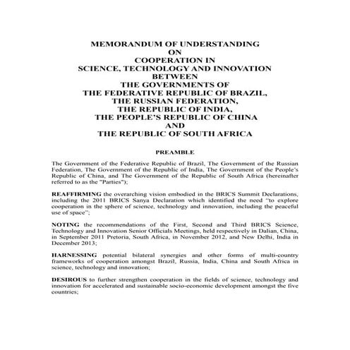 BRICS Memorandum-of-Understanding-on-BRICS-Cooperation-In-Science ...