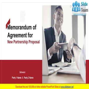 Memorandum Of Agreement For New Partnership Proposal PowerPoint ...