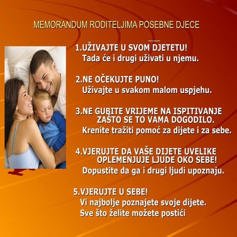 Memorandum roditeljima | PPT