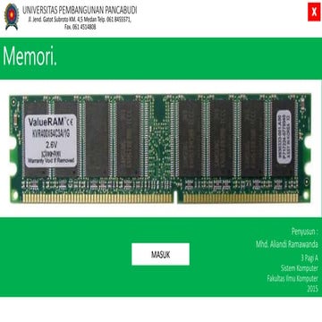 Perawatan PC (memory Komputer) | PPTX