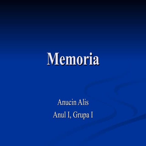 Memoria | PPT