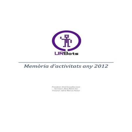 Memoria URBots 2012 | PDF