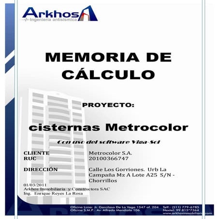 Memoria de calculo metrocolor | PDF