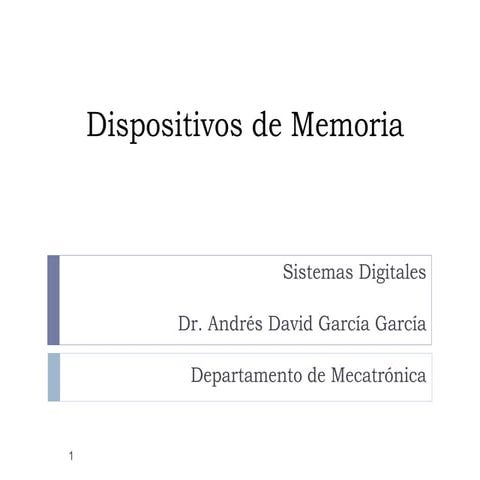 Tema 9: Memorias de Acceso Secuencial. | PDF
