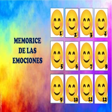 MEMORICE DE EMOCIONES aprende a reconocer emociones | PPTX