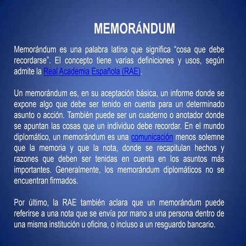 Memorándum | PPTX