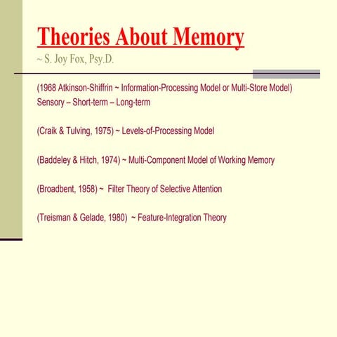 Memory | PPT