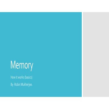 Memory | PPT