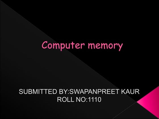 Internal memory ppt1 | PPT