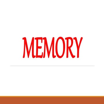 Human Memory | PPT