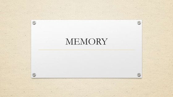 types of memory | PPT