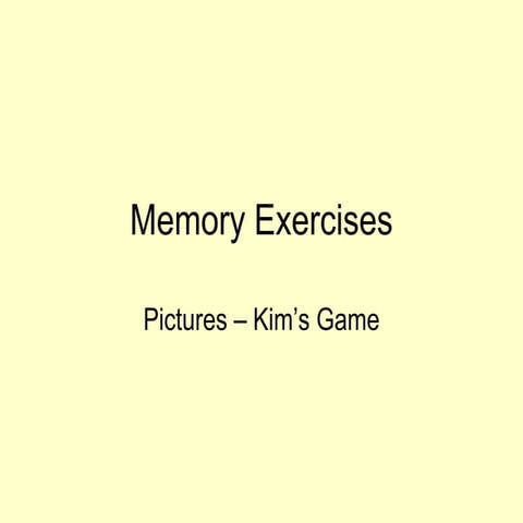 Missing Object Memory Game -4-5 | PPT