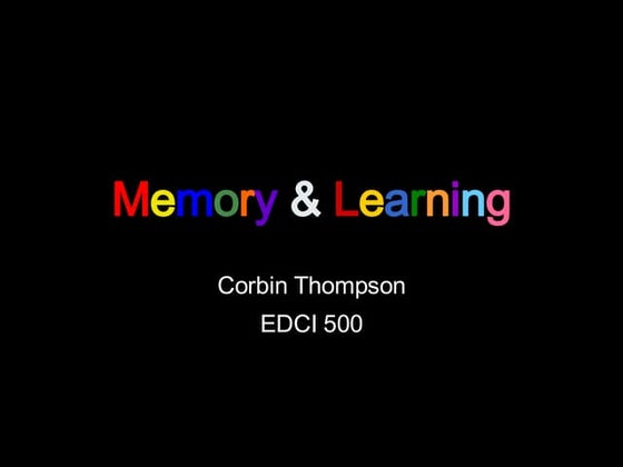 Learning and memory | PPT
