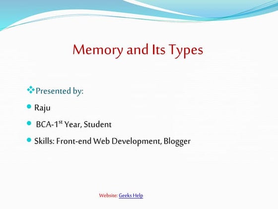 Secondary storage Device. | PPT