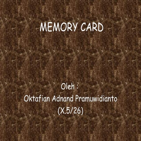 Memory card | PPT