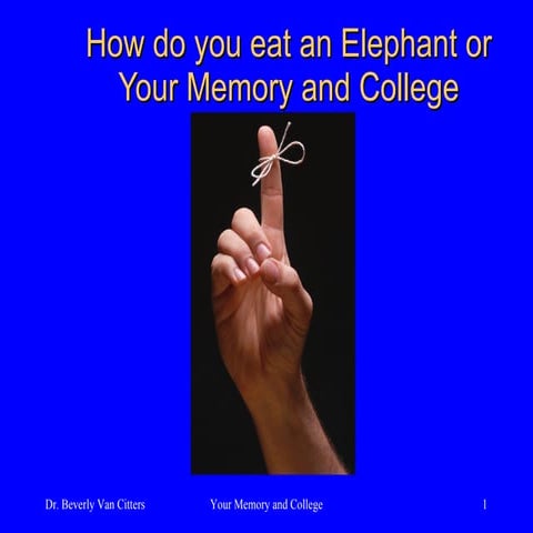 Memory Chunking An Elephant | PPT
