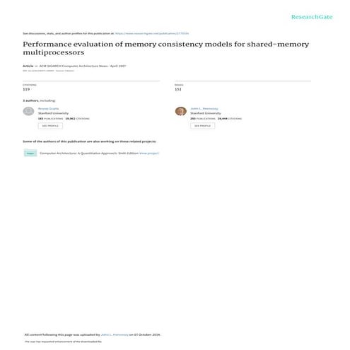 Memory Consistency Models Pdf Databases Computer Software And Applications