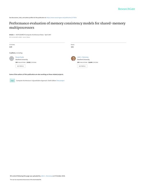 Memory Consistency Models Pdf Databases Computer Software And Applications