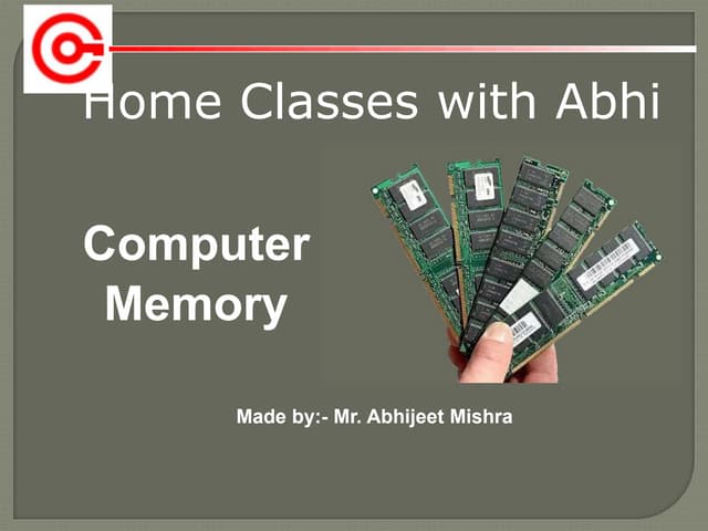 Memory devices presentation class 6 ppt.pptx Memory devices presentation class 6 ppt.pptx