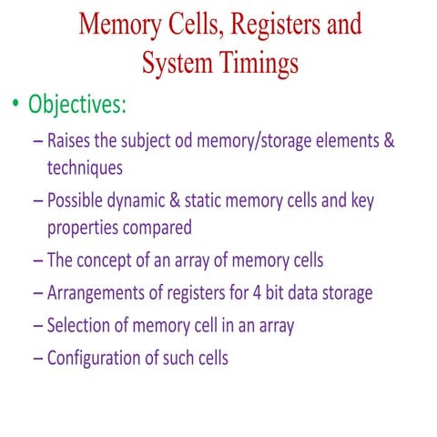 Memory elements 1 | PPTX