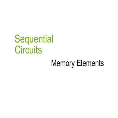 Memory elements | PDF
