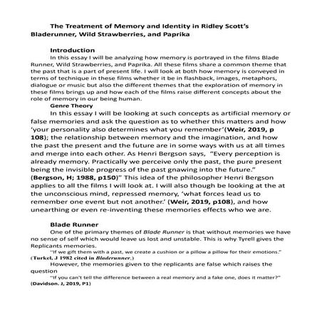 Blade Runner Analysis | PDF