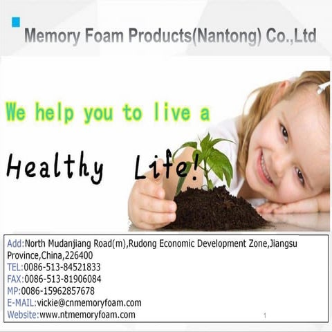 Memory foam products(nantong)co ltd | PDF