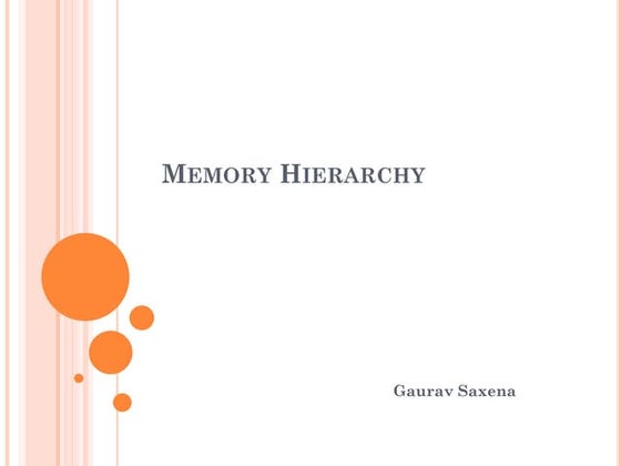 Memory Hierarchy | PPT