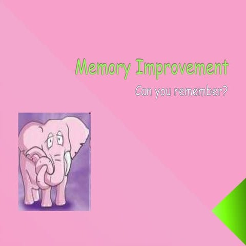 Memory improvement | PPT