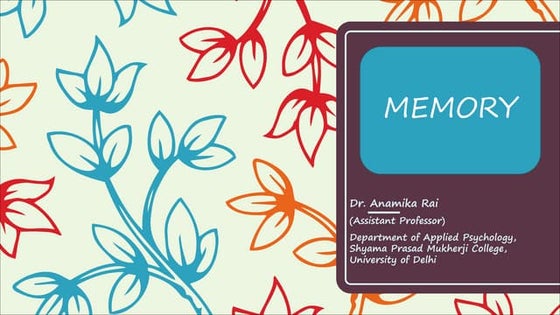 Human Memory (Psychology) | PPT