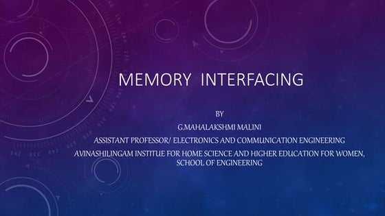 Interfacing memory with 8086 microprocessor | PPT