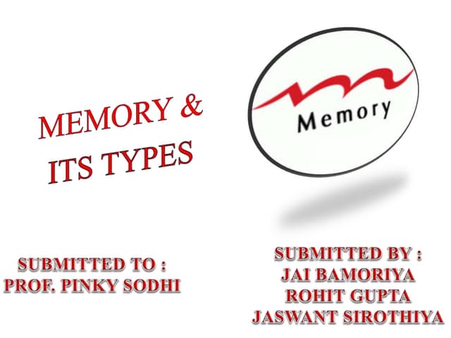 memory hierarchy | PPTX
