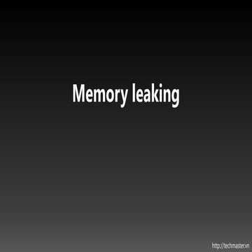 Memory Leaking Pptx