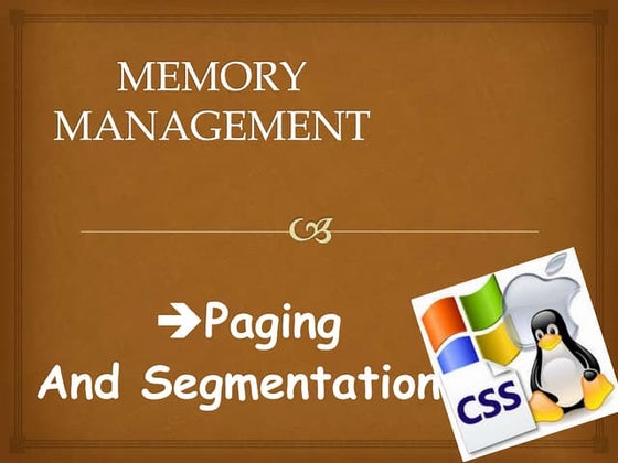 Paging,Segmentation & Segment with Paging | PPTX