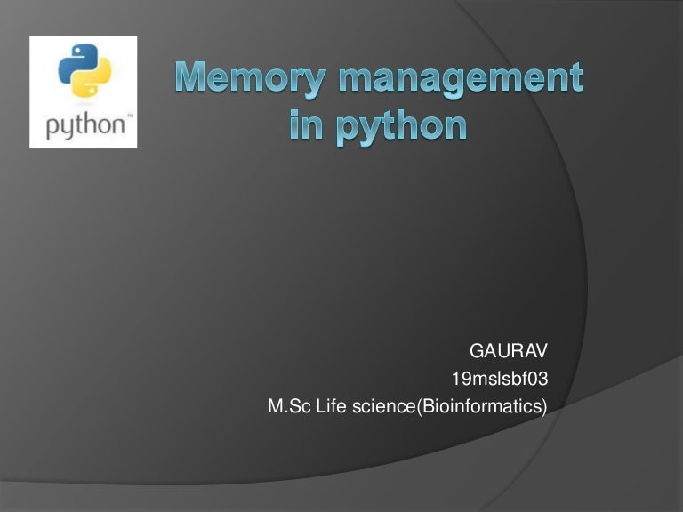 Memory Management In Python
